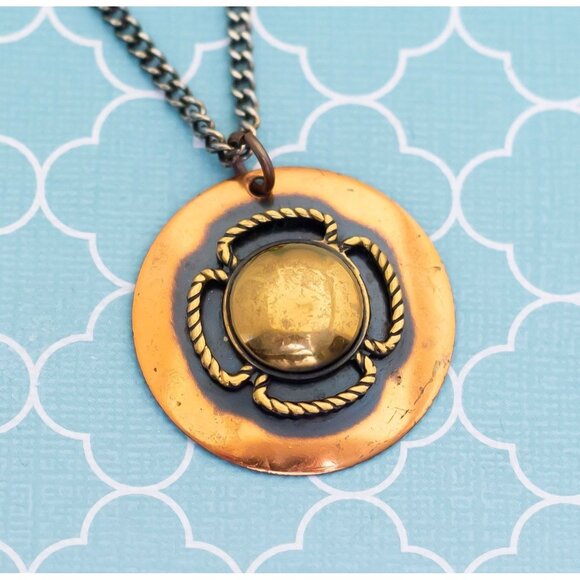 Jewelry | Vintage Circle Copper Symbolic Necklace 24 Inch R12 | Poshmark